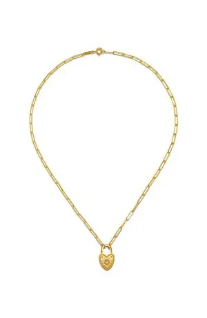 SATYA JEWELRY Love Everlasting Padlock Heart Necklace