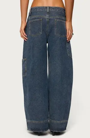 EDIKTED Nea Pocket Low Rise Wide Leg Jeans