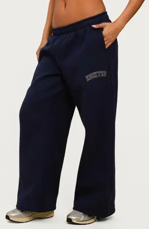 EDIKTED Major Logo Wide-leg Sweatpants