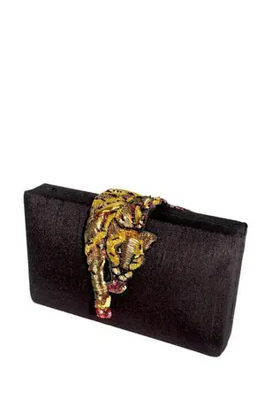 SIMITRI Raaka Hand-embroidered Clutch - Onyx