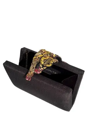 SIMITRI Raaka Hand-embroidered Clutch - Onyx