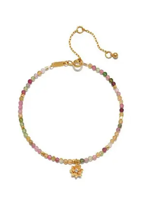 SATYA JEWELRY Tourmaline Lotus Bracelet - Pink