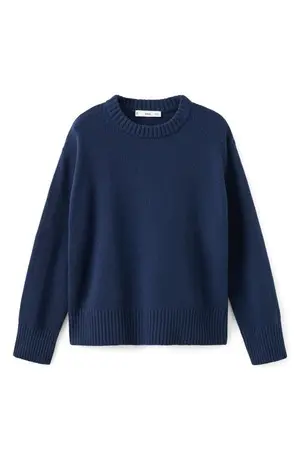 Mango Wool Blend Crewneck Sweater