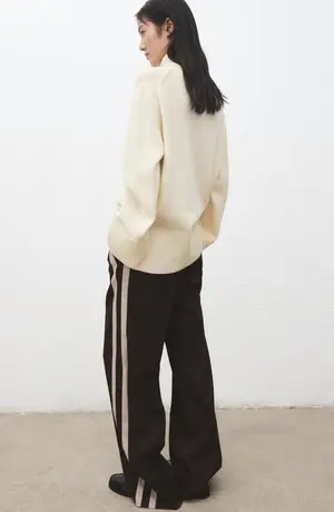 Mango Side Stripe Wide Leg Pants