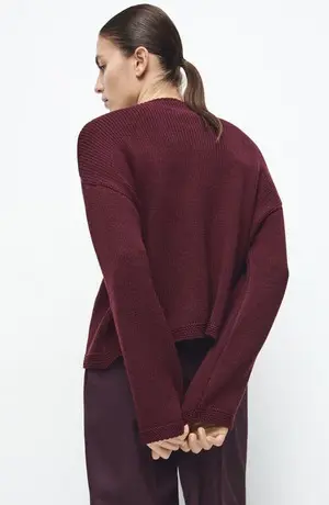 Mango Boxy Mock Neck Sweater