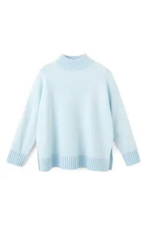 Mango Mock Neck Sweater With Side Slits