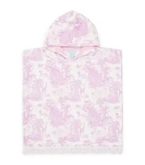 MARIE RAXEVSKY Terry Jungle Print Hooded Poncho - Purple