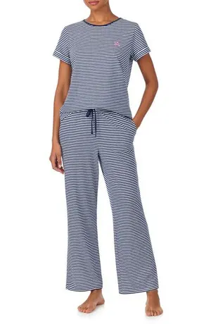 Ralph Lauren Long Pajamas - Navy Stripe