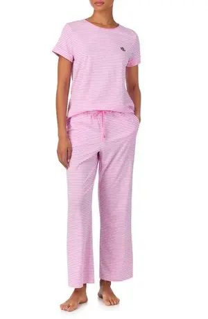 Ralph Lauren Long Pajamas - Pink Stripe