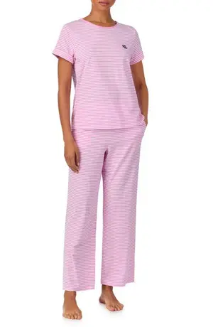 Ralph Lauren Long Pajamas - Pink Stripe