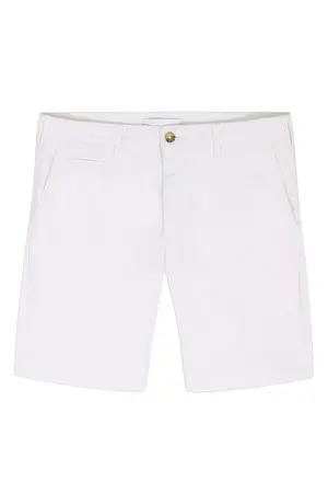 Robert Graham Brightside Flat Front Stretch Cotton Chino Shorts