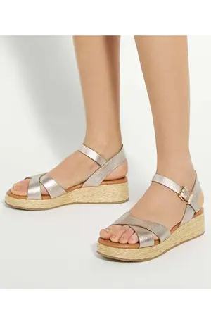 Dune London Littleton Platform Sandal - Gold
