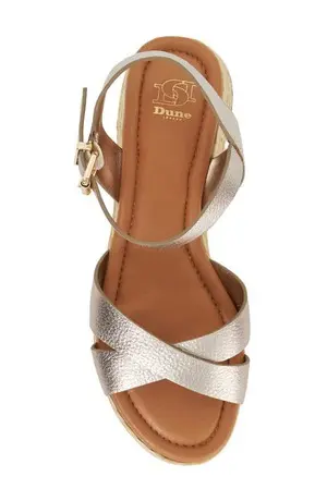 Dune London Littleton Platform Sandal - Gold