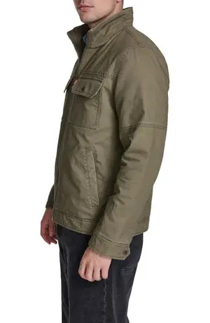 LEVI'S Slub Cotton Military Jacket - Olive Tree