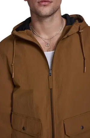 LEVI'S Water-resistant Hooded Jacket - Worker Brown