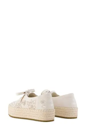 Toms Valencia Lace-up Platform Espadrille - Natural Floral