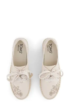 Toms Valencia Lace-up Platform Espadrille - Natural Floral