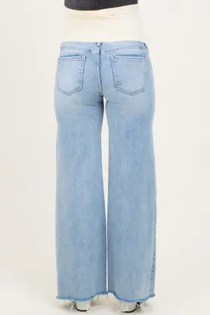 PINKBLUSH Low Rise Wide Leg Maternity Jeans