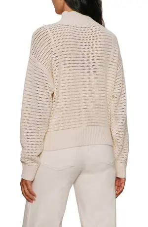 Sanctuary Open Stitch Half-zip Cotton-blend Sweater