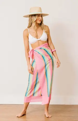 SUNSHINE TIENDA Castaway Stripe Cotton Sarong