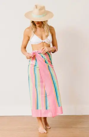 SUNSHINE TIENDA Castaway Stripe Cotton Sarong