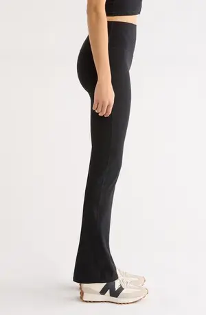Zella Bootcut Ribbed Pants - Black