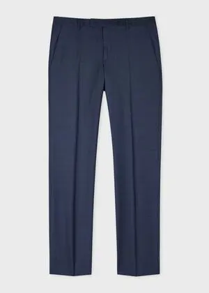 Paul Smith Check Wool Straight Leg Trousers