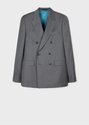 Paul Smith Tailored-fit Pinstripe Wool Double Breasted Blazer