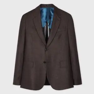 Paul Smith Dark Wool And Silk-blend Blazer