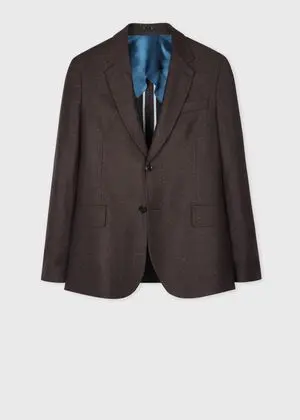 Paul Smith Dark Wool And Silk-blend Blazer