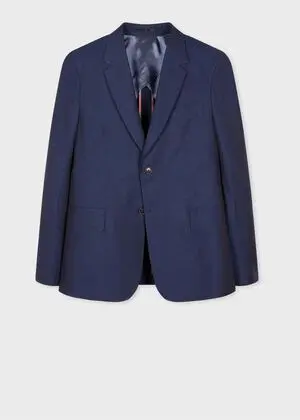 Paul Smith Indigo Linen-cotton Buggy-lined Blazer