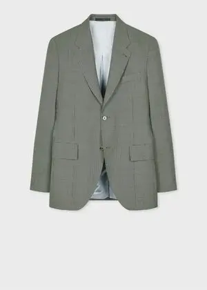 Paul Smith Overdyed Micro-houndstooth Wool Belted Back Blazer