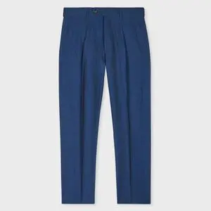 Paul Smith Tapered-Fit Pleated Trousers - Blue