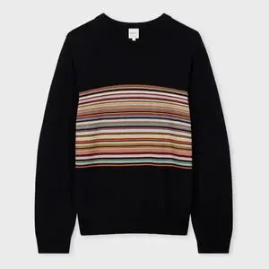 Paul Smith Signature Stripe Wool Sweater - Black
