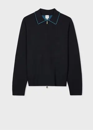 Paul Smith Merino Wool-blend Zip Cardigan