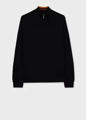 Paul Smith Cashmere Full-zip Cardigan - Black