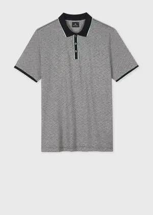 Paul Smith Grey Contrast-collar Polo Shirt