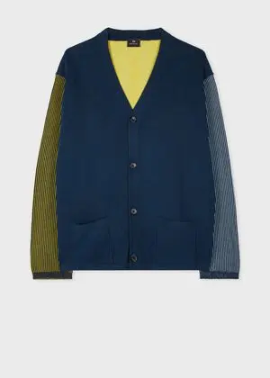Paul Smith Mixed-panel Cotton Cardigan