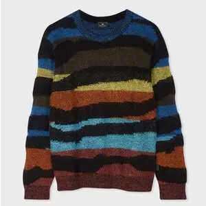Paul Smith Multi-Wave Striped Sweater - Blue
