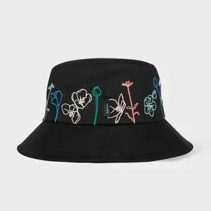 Paul Smith Bucket Hat With Embroidery - Black