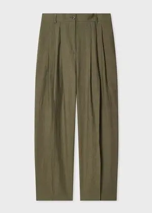 Paul Smith Pleated Linen Trousers