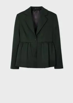 Paul Smith Wool Gabardine Peplum Jacket