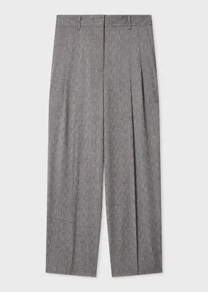 Paul Smith Textured Wool Pleated Trousers