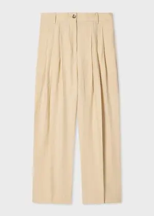 Paul Smith Pleated Linen Trousers