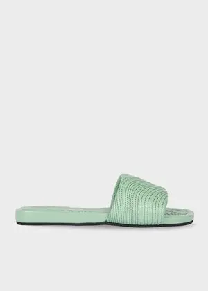Paul Smith Leather 'laurel Swirl' Stitch Sliders