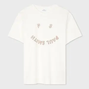 Paul Smith Ecru 'happy' Dot T-shirt - White