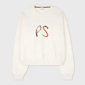Paul Smith Ecru 'swirl' Logo Sweatshirt - White
