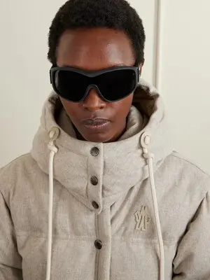 Moncler Thyra Oval-frame Ski Sunglasses