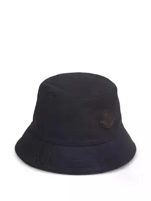 Moncler Logo-patch Bucket Hat - Blue