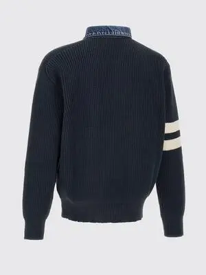 Dsquared2 Cotton Knit Polo With Denim Collar